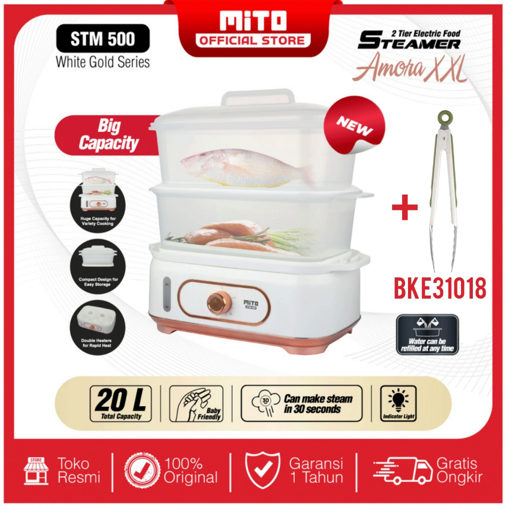 Jual Food Steamer Mito STM 500 20 Liter Big Capacity Pengukus Jumbo ...