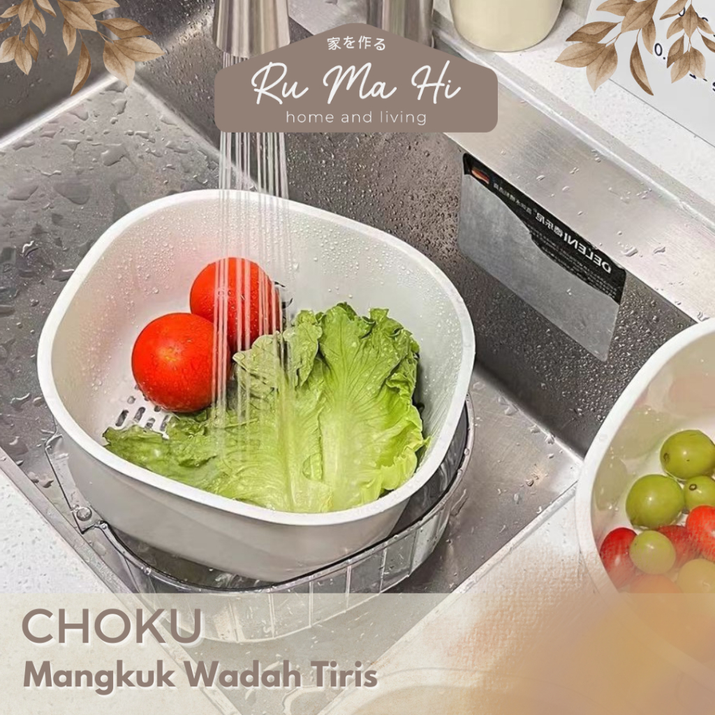 Jual RUMAHI - CHOKU Mangkuk Peniris Makanan Pintar Mangkok Pencuci ...