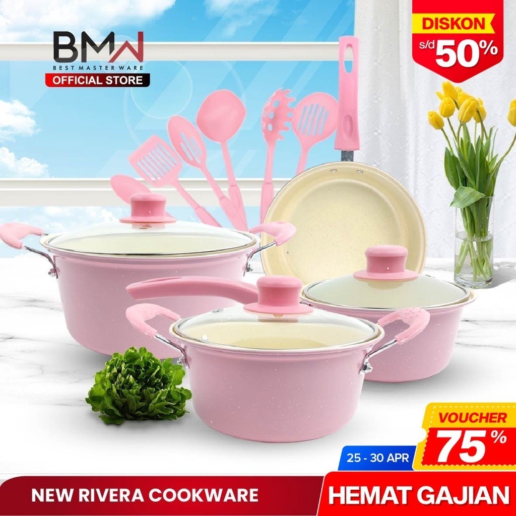 Jual 13pcs BMW Orignal Kitchen Cookware Peralatan Masak Panci Set ...