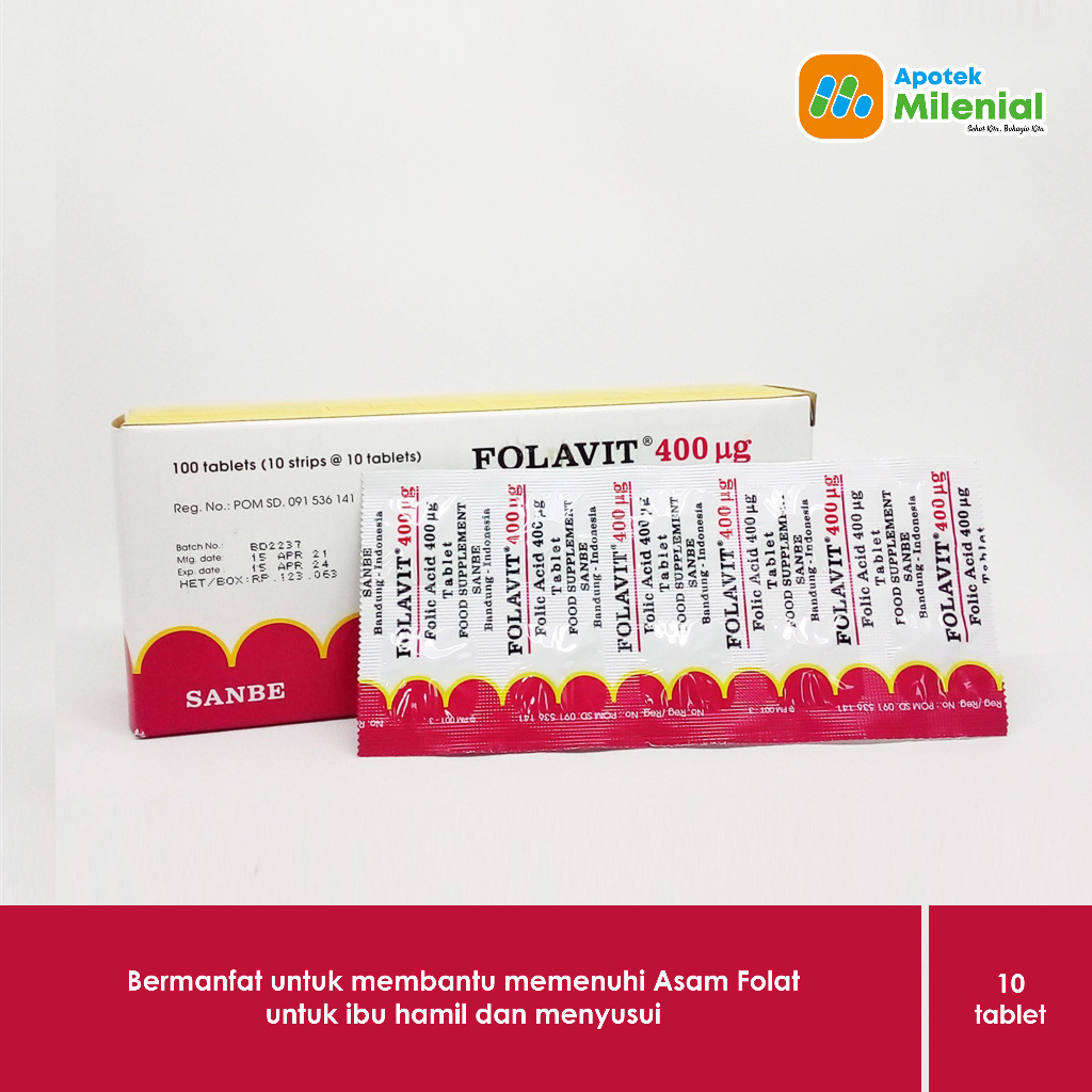Jual Folavit 400 Mcg Harga Perstrip / Memenuhi Kebutuhan Asam Folat ...