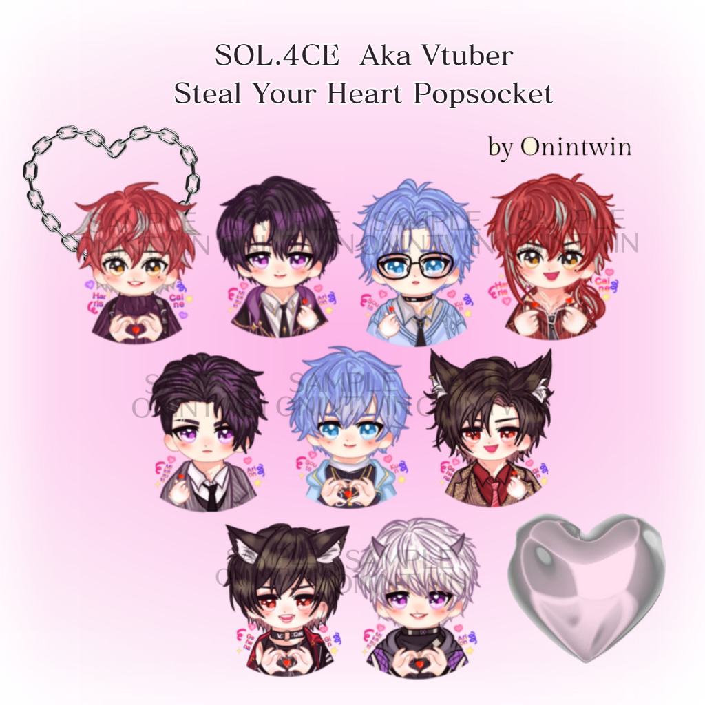 Jual Keychain VTUBER Indonesia by onintwin / Popsocket / Sol4ce /harris ...