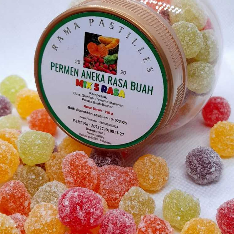 Jual Permen Rasa Buah Jeruk Stroberi Durian Sirsak Anggur Mix Manis ...
