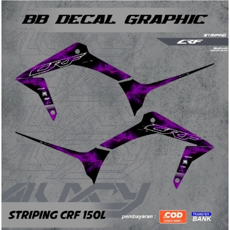 Jual striping crf 150l terbaru stiker crf keren striping crf petir ...