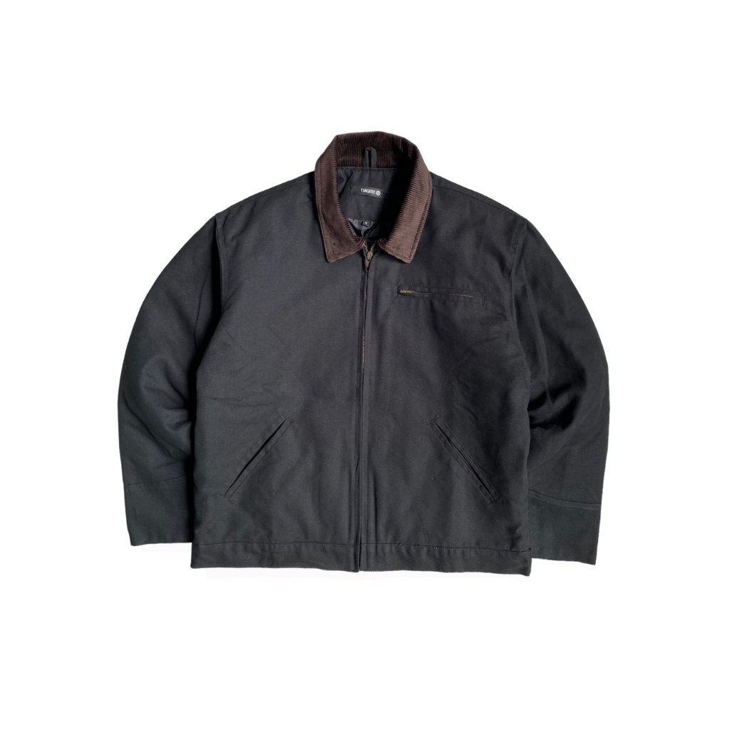 Jual Timbre Work Jacket Quilted Black Collar Brown | Shopee Indonesia