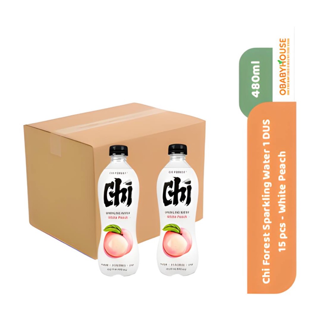 Jual Chi Forest Sparkling Water 480 ml 1 DUS 15 Pcs - White Peach | Shopee Indonesia