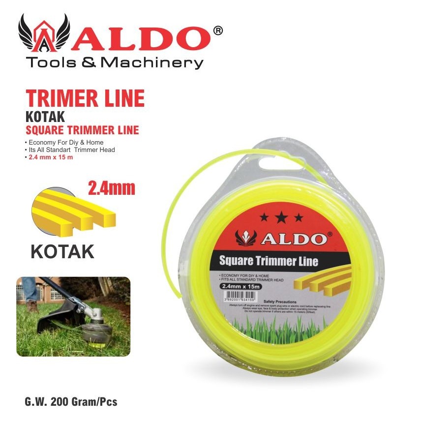 Jual TRIMER LINE 2.4MM X 15M KOTAK / TALI SENAR MESIN POTONG RUMPUT ...