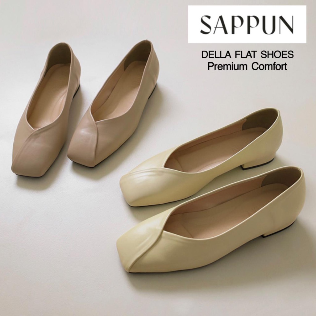 Jual SAPPUN Della Square Flat Shoes (2 cm) | Shopee Indonesia