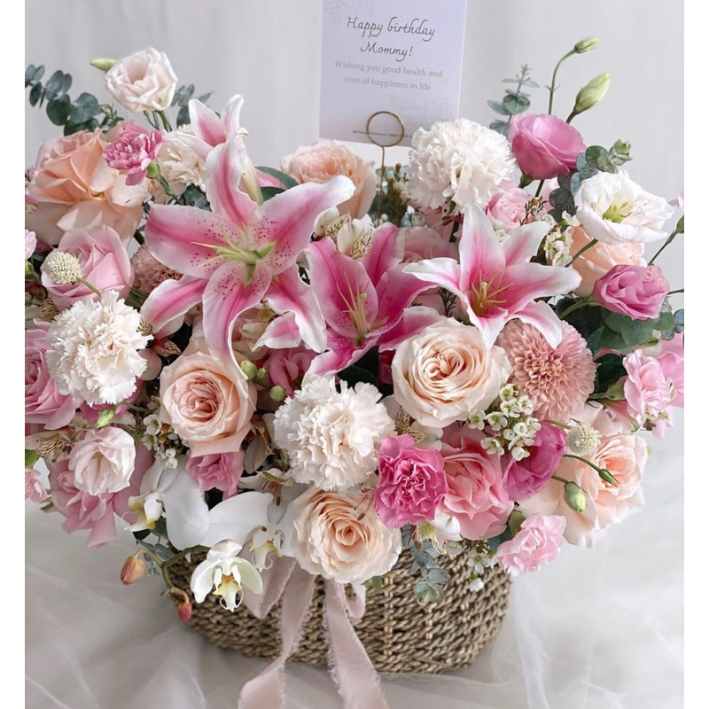 Jual Lilies basket gang series bunga buket segar lily bucket buket ...