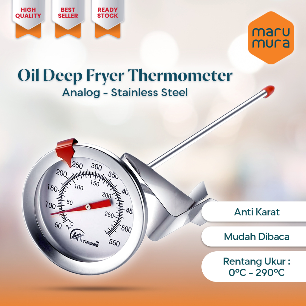 Jual Marumura Oil Deep Fryer Thermometer | Pengukur Suhu Minyak | Alat ...