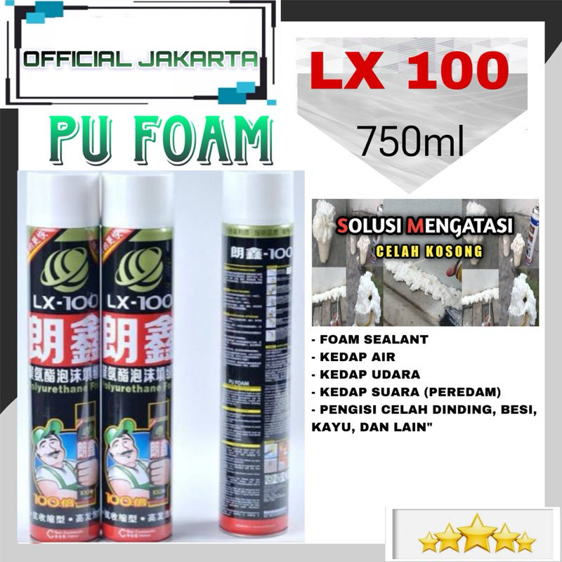 Jual PU FOAM Sealant Spray 750ml Polyurethane LX 100 PU Foam Spray 750 ml Busa Foam | Shopee ...
