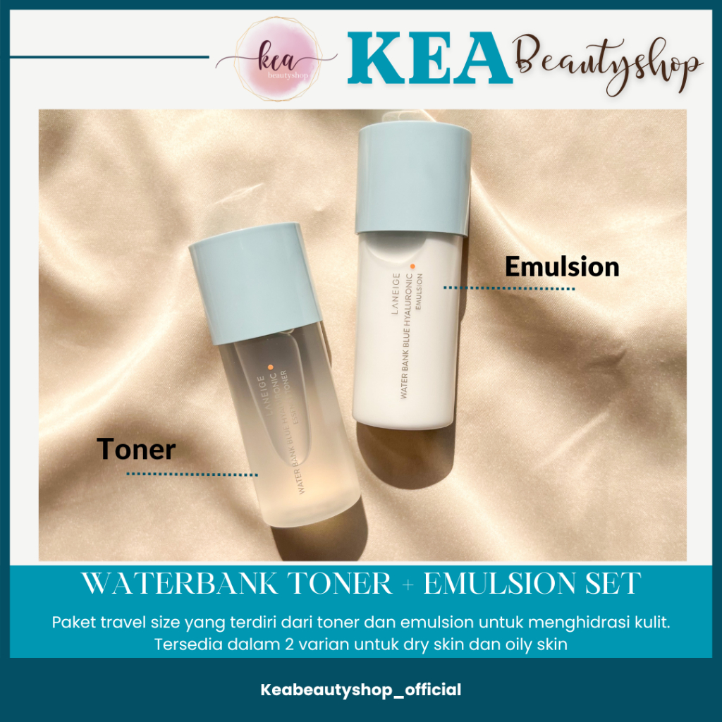 Jual LANEIGE WATERBANK WATER BANK BLUE HYALURONIC ESSENCE TONER + EMULSION | Shopee Indonesia