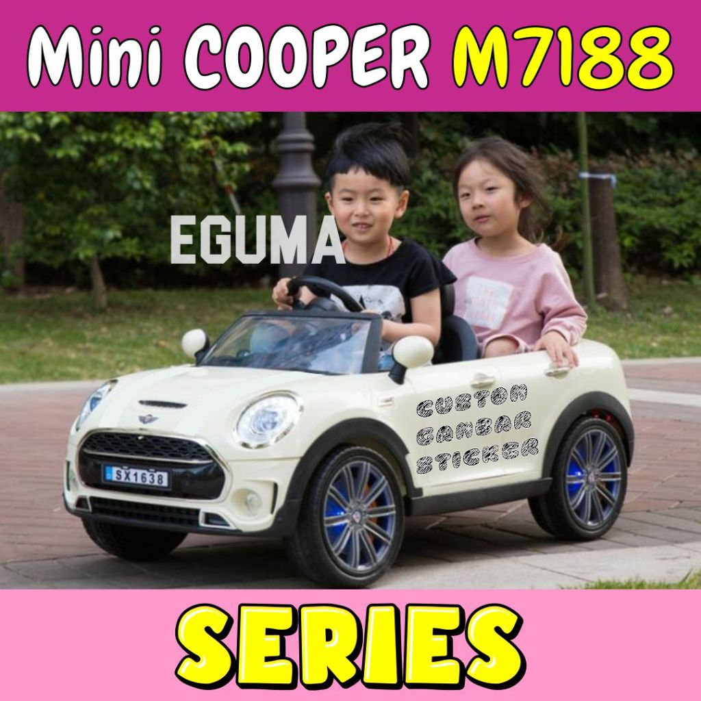 Jual Mini Cooper M7188 Stiker Mainan Mobil Aki Anak Custom | Shopee ...
