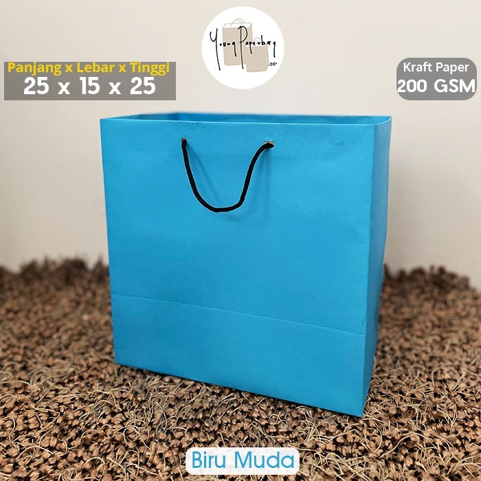 Jual Paper Bag/Tas Kertas Paperbag Color Warna Series Kraft 25 x 15 x ...