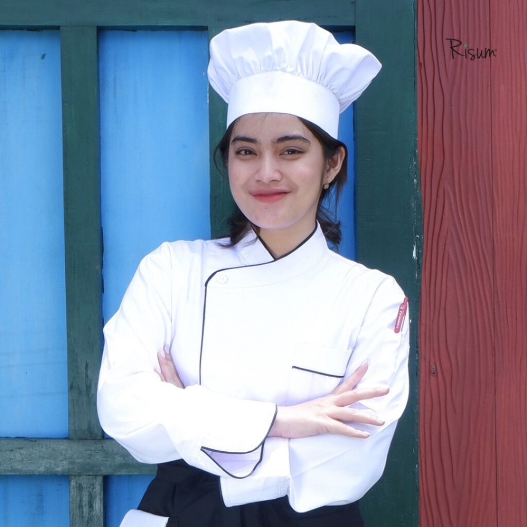 Jual RISUM Topi Koki Chef Dewasa/ Bakery Hat/ Chef Hat/ Topi Jamur ...