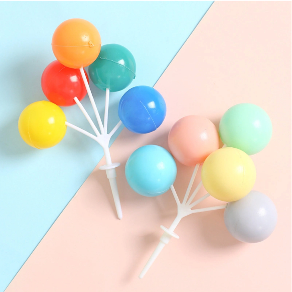 Jual Topper Balon Dekorasi Kue Ulang Tahun / Balloon Cake Topper ...