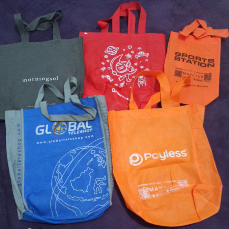 Jual preloved kantongan kain sport station/payless/global/gramedia ...
