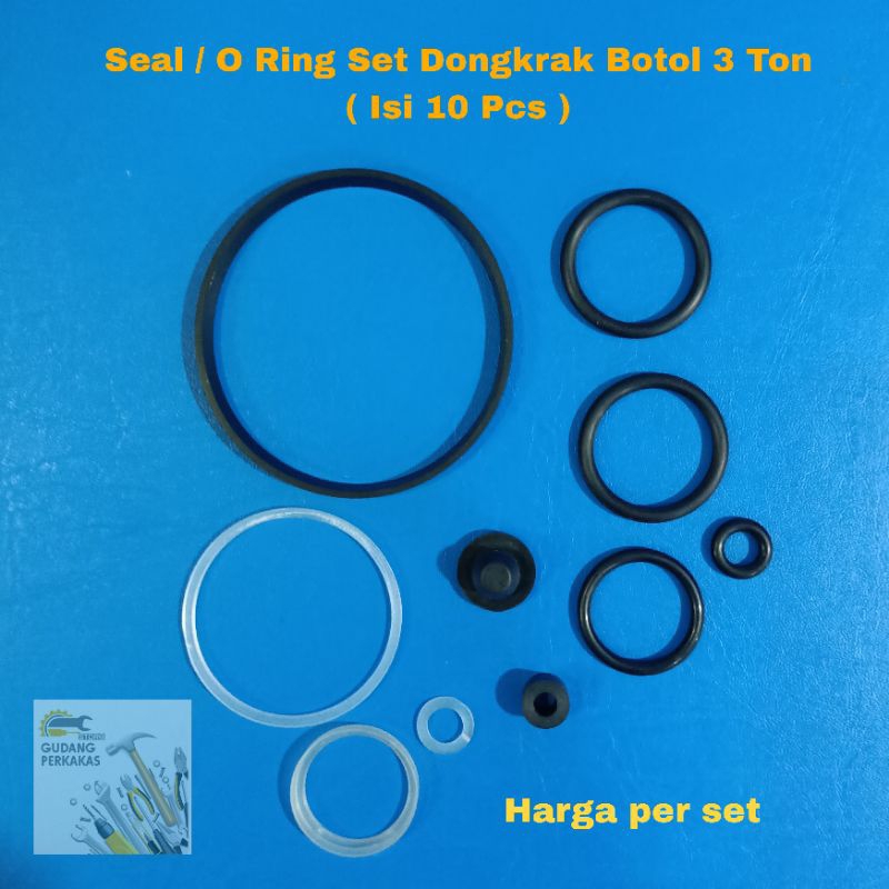 Jual Seal Dongkrak Botol 3 Ton - Karet O Ring Kit Hidraulic Jack 3 Ton ...