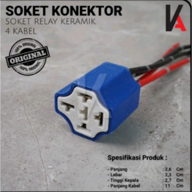 Jual Socket Cable Relay Ceramic / Soket kabel Rumah Relay Keramik Kaki ...