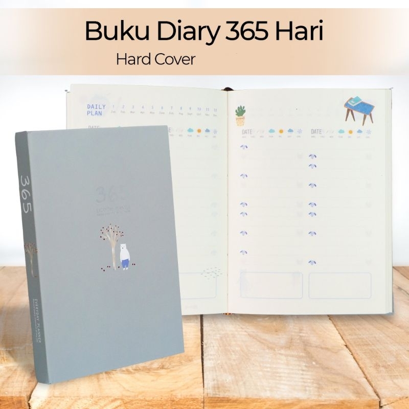 Jual DingDongTu Buku Diary 365 Hari Daily Journal Hard Cover 128 Pages ...