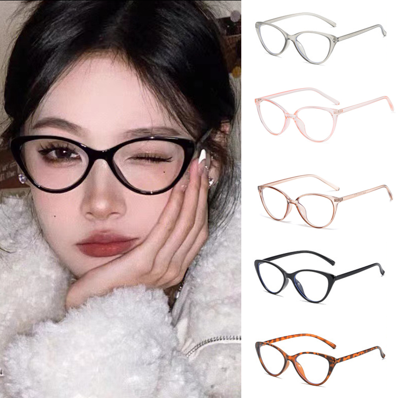 Jual TRENDY Kacamata Cat Eye Anti Radiasi Triangle Bentuk Segitiga | Shopee Indonesia