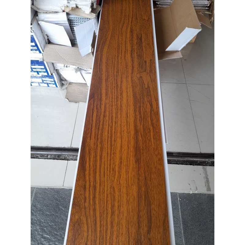 Jual plafon PVC serat kayu coklat tua doff laminated 706 DF | Shopee ...