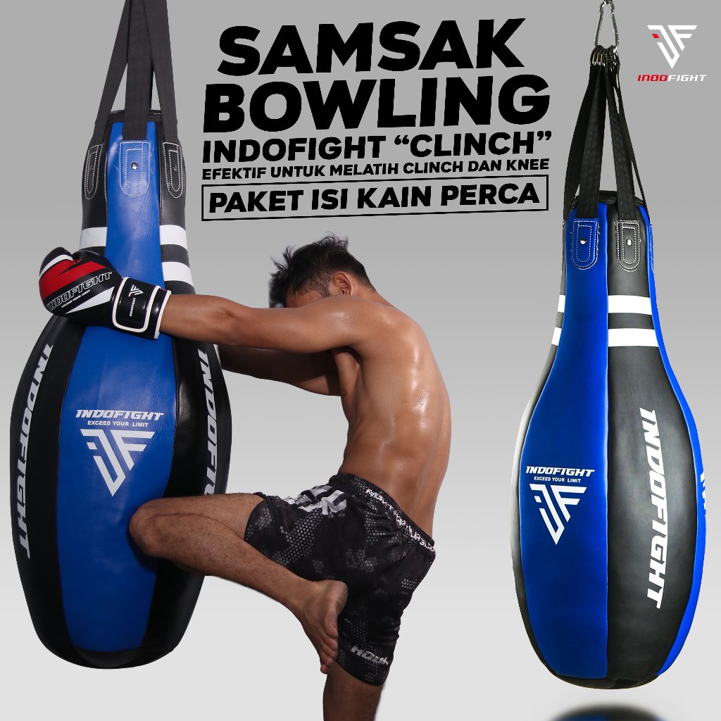 Jual Samsak Tinju Bowling Heavy Bag Indofight Isi Kain Perca Boxing ...