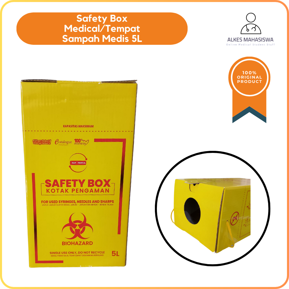 Jual Safety Box Medical Tempat Sampah Medis Nam Medical 5L | Shopee ...