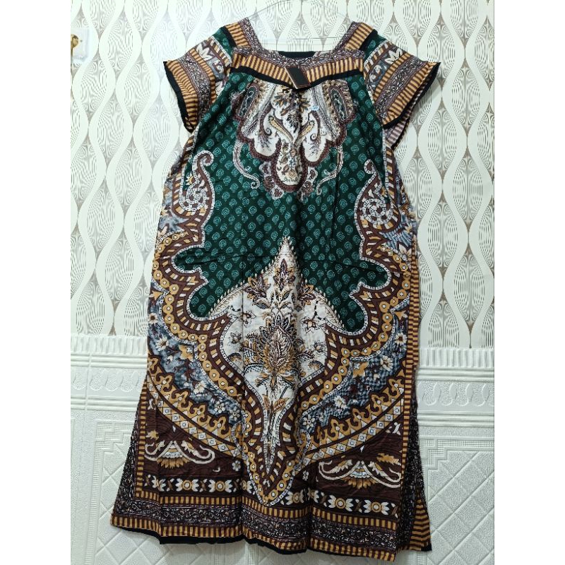 Jual Elok Daster Batik Leher Sikak Lengan Pendek | Shopee Indonesia