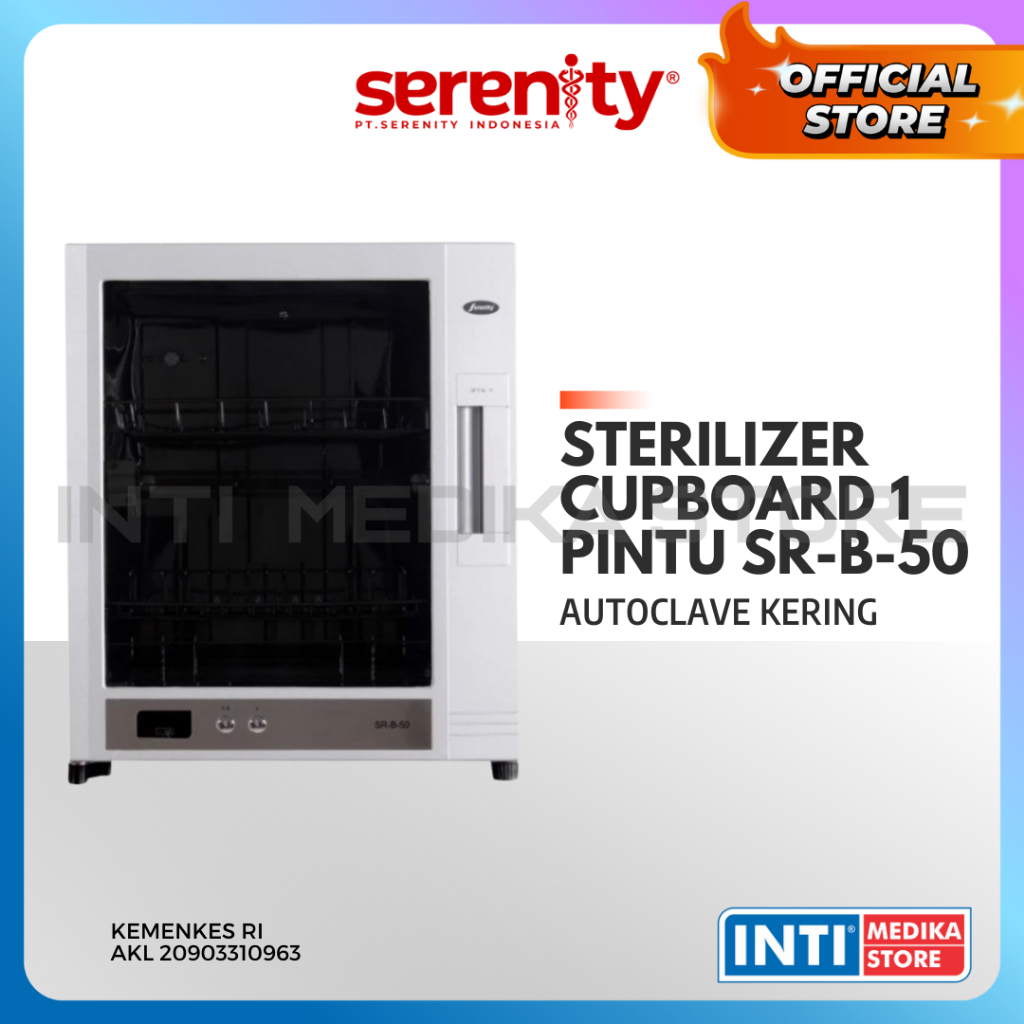 Jual SERENITY - Sterilizer Cupboard 1 Pintu SR-B-50 | Sterilisator Autoclave Kering | Shopee ...
