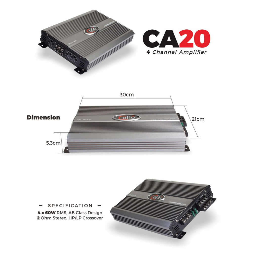 Jual (AK) CELLO POWER AMPLIFIER CA20 4 CHANNEL | Shopee Indonesia