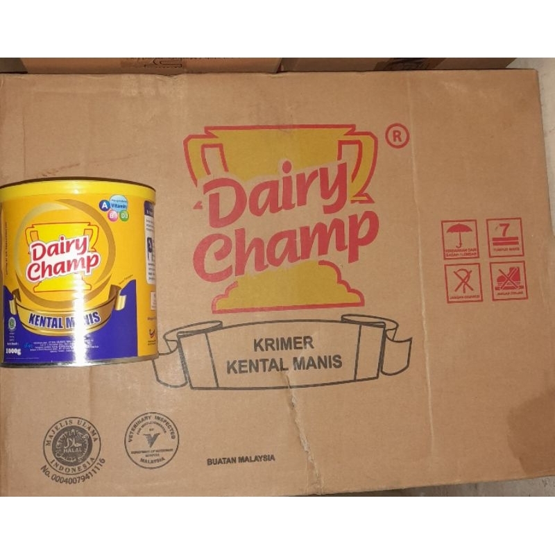 Jual Susu Dairy Champ kaleng 1 dus isi 24×1kg susu krimer kental manis ...