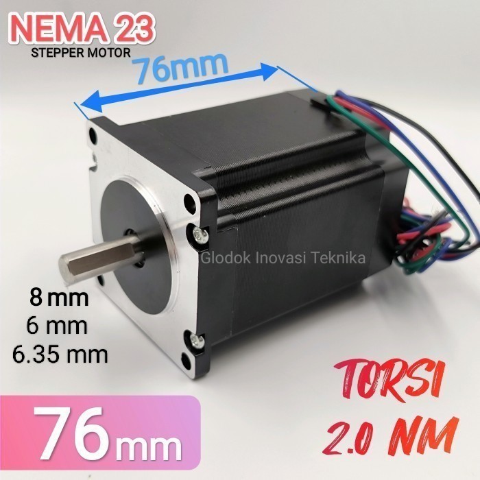 Jual Motor stepper 57 steper NEMA 23 NEMA23 CNC Router 2 single phase ...