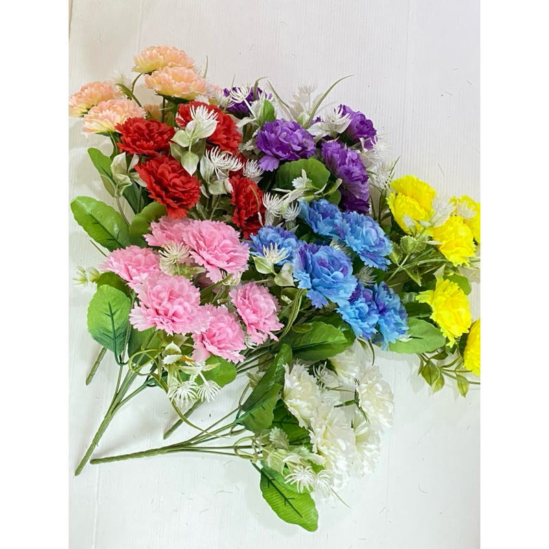 Jual Bunga anyelir carnation palsu buket plastik artificial dekorasi ...