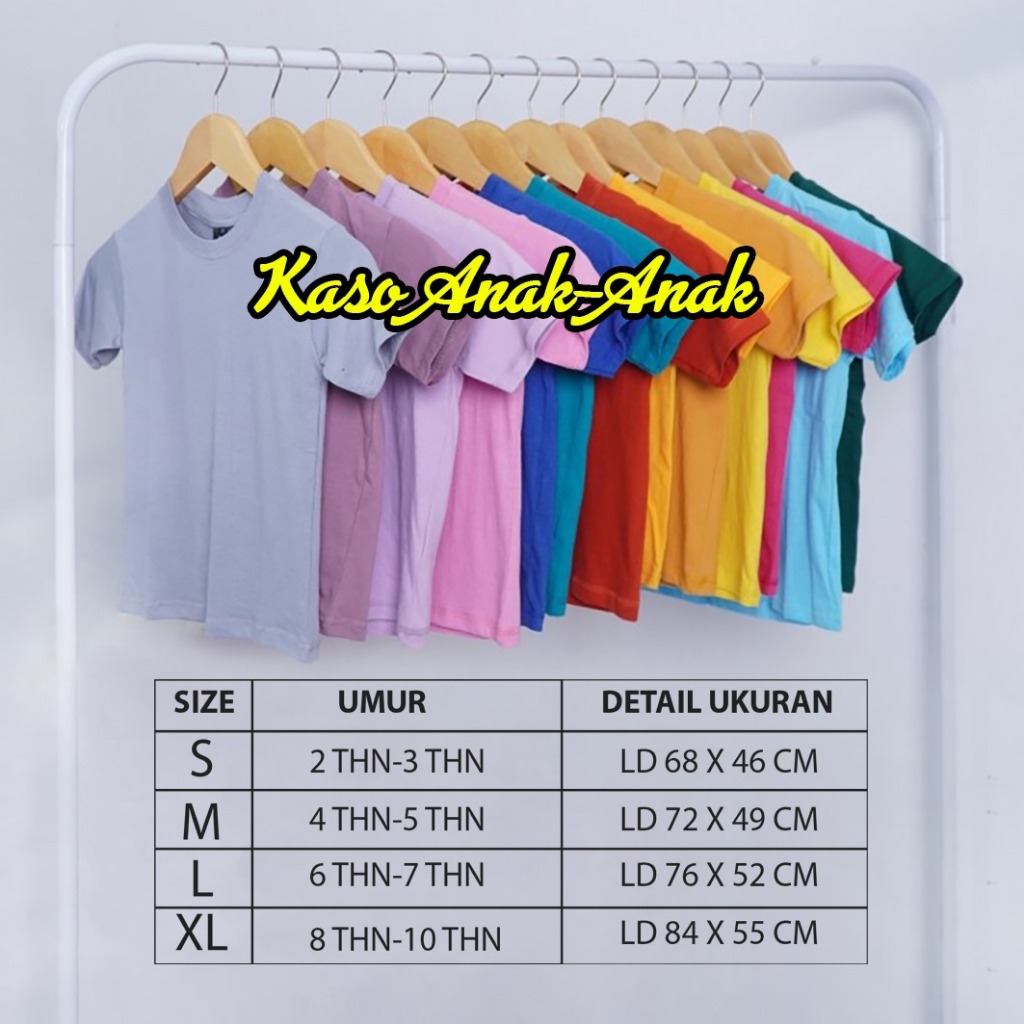 Jual POLOSAN ANAK ANAK UNISEX KAOS OBLONG RIB RANTAI LEHER PAKAIAN ANAK LAKI LAKI DAN PEREMPUAN ...