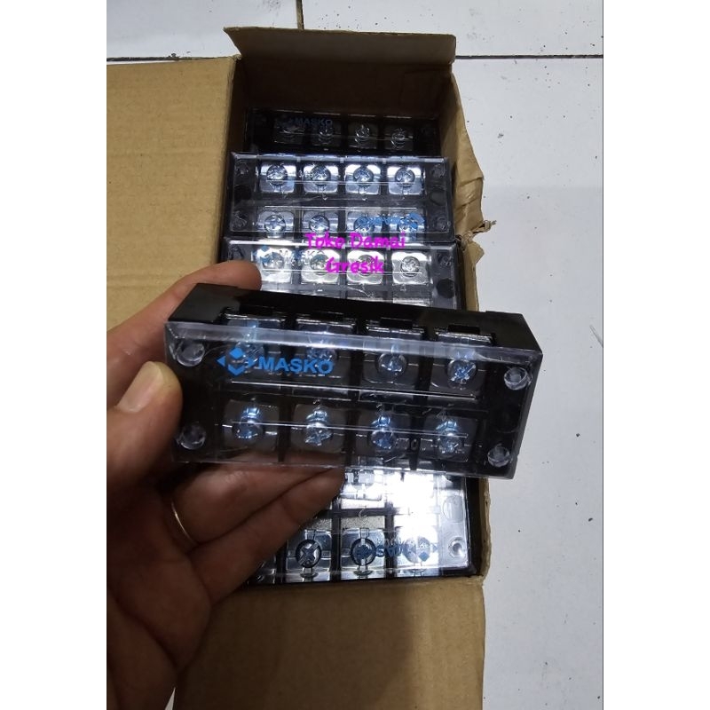 Jual Masko Terminal Block blok TB 4504 4 pole 45A | Shopee Indonesia