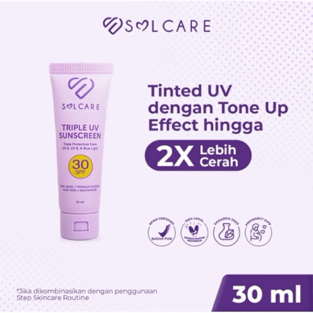 Jual Solcare Tinted Sunscreen Triple UV 30spf 30g | Shopee Indonesia
