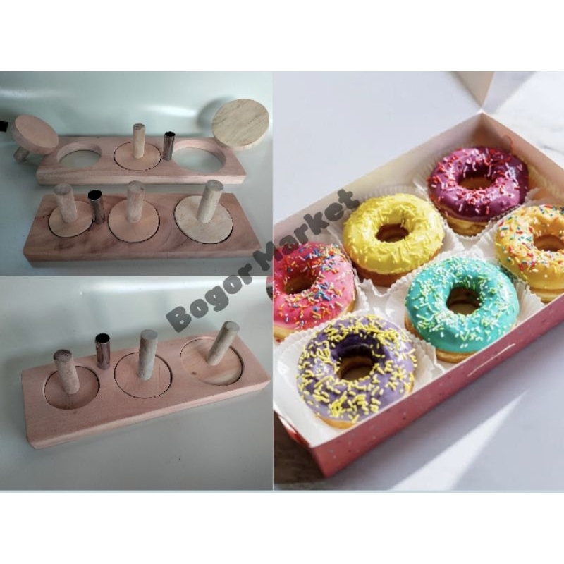 Jual cetakan donat kayu 1 set isi 3 ukuran | Shopee Indonesia