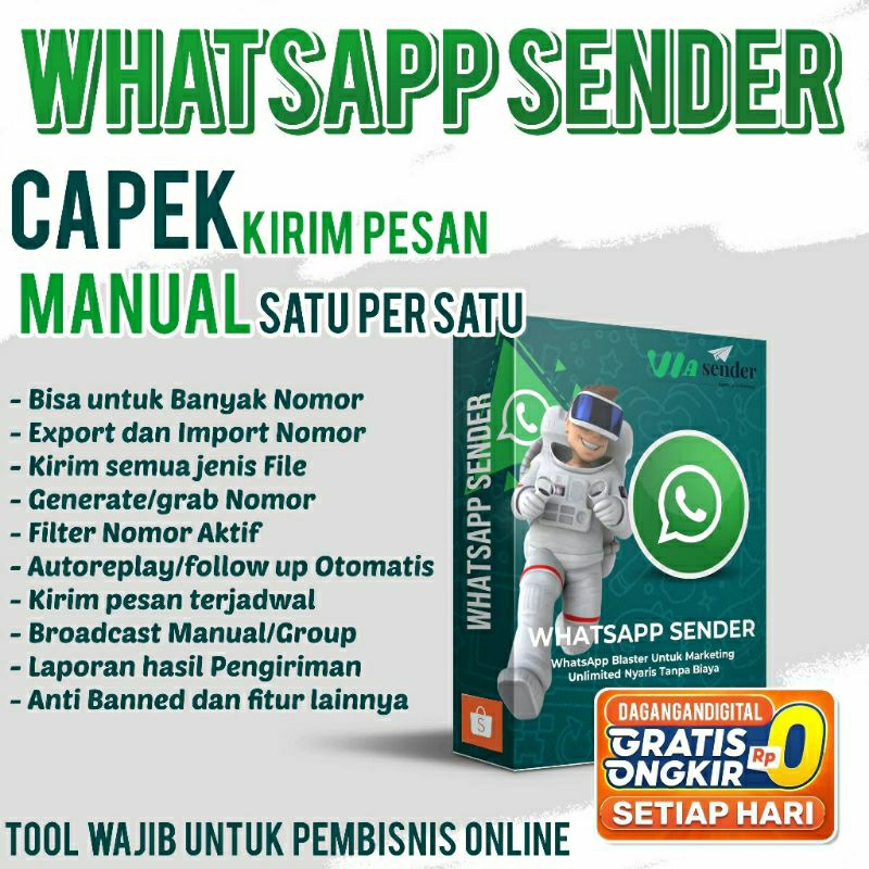 Jual WHATSAPP BLASTER PRO Anti Blokir Anti Banned LICENSI ORIGINAL LIFETIME | Shopee Indonesia