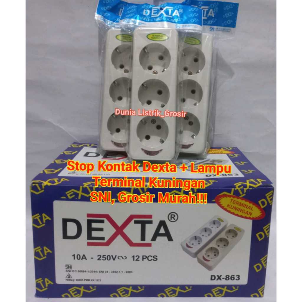Jual GROSIR!!! Stop Kontak Listrik Arde 3 Lubang Terminal Kuningan ...