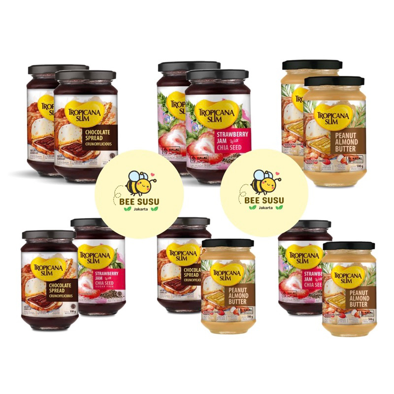 Jual Tropicana Slim Selai Twin Pack Chocolate Spread / Peanut Almond ...