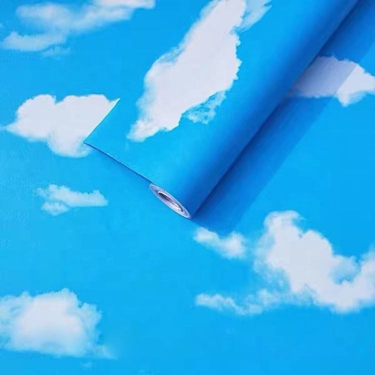 Jual Wallpaper Stiker Dinding Awan Biru Langit Ukuran 45Cm X 10M ...