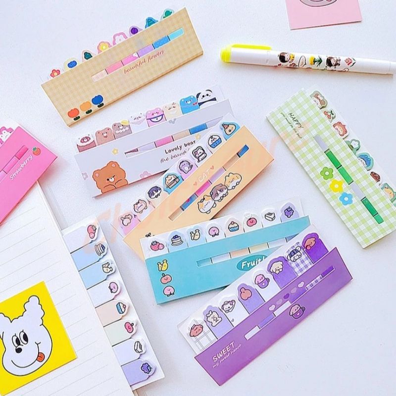 Jual Sticky notes Pembatas atau Penanda Buku Catatan Karakter Lucu 8 in ...