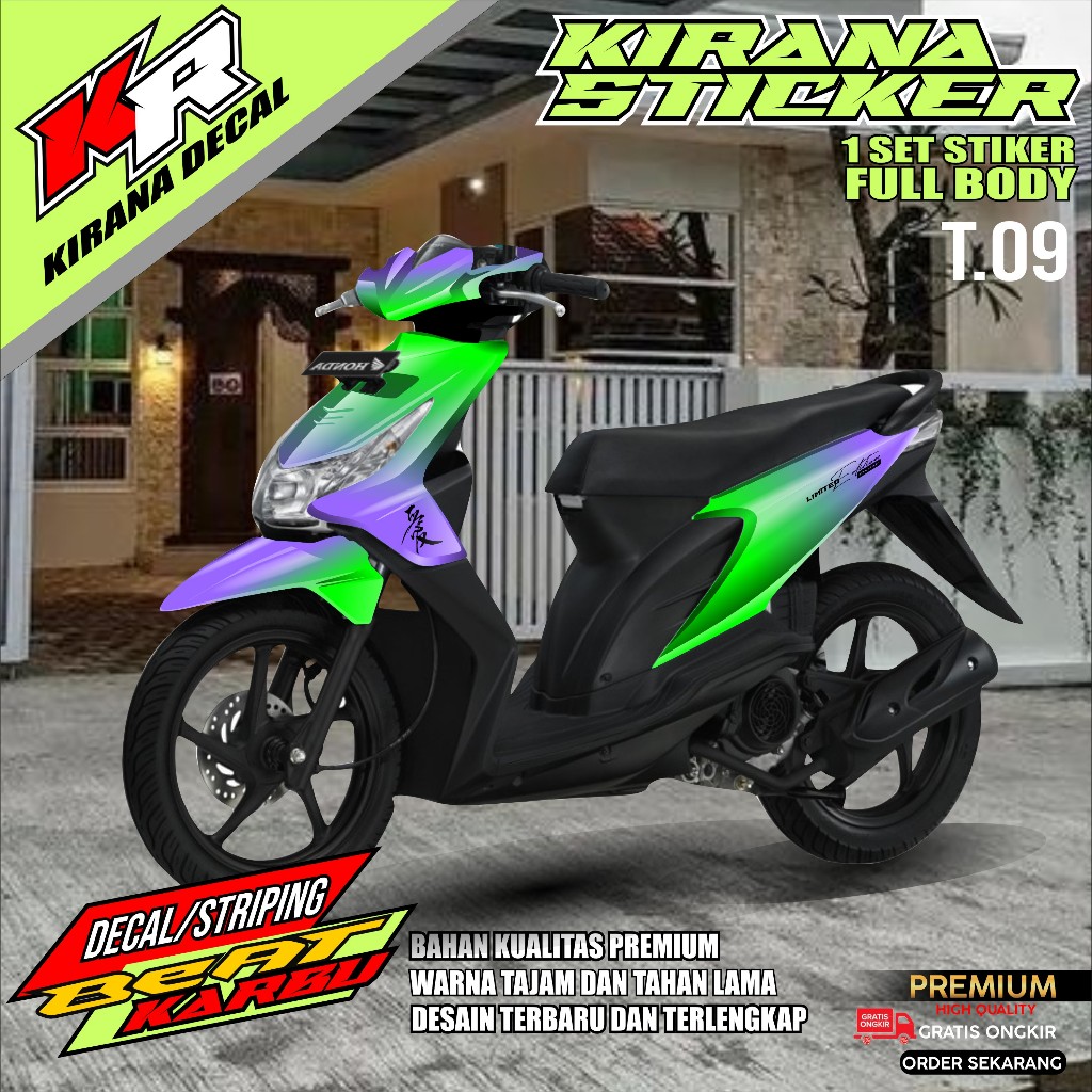 Jual (COD) TERBARU Sticker Decal Honda Beat karbu Full body - Stiker ...