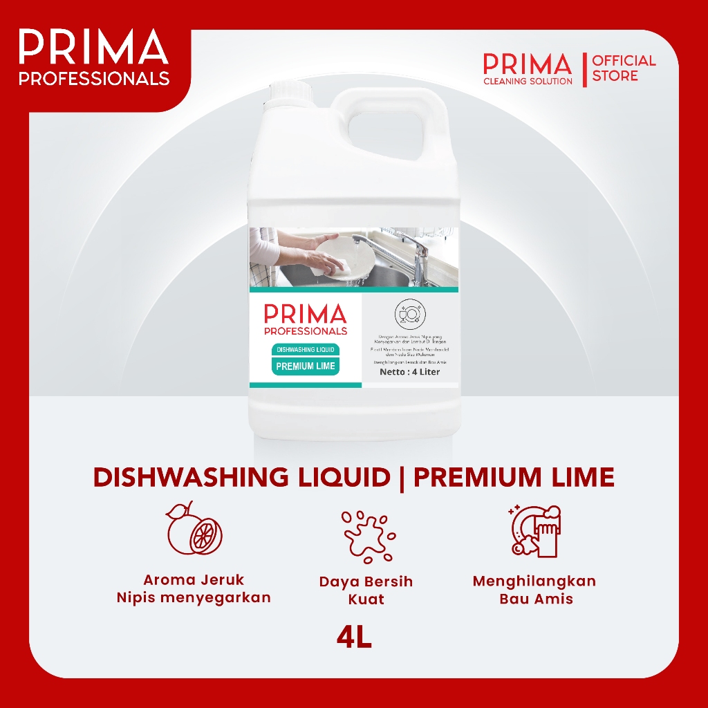 Jual PRIMA Professionals Dishwashing Liquid 4L - Premium | Shopee Indonesia