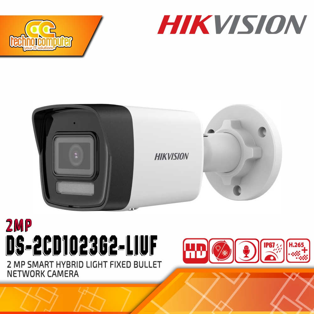Jual HIKVISION DS-2CD1023G2-LIUF 2MP (2.8mm) OUTDOOR Smart Hybrid Light Fixed Bullet Network ...