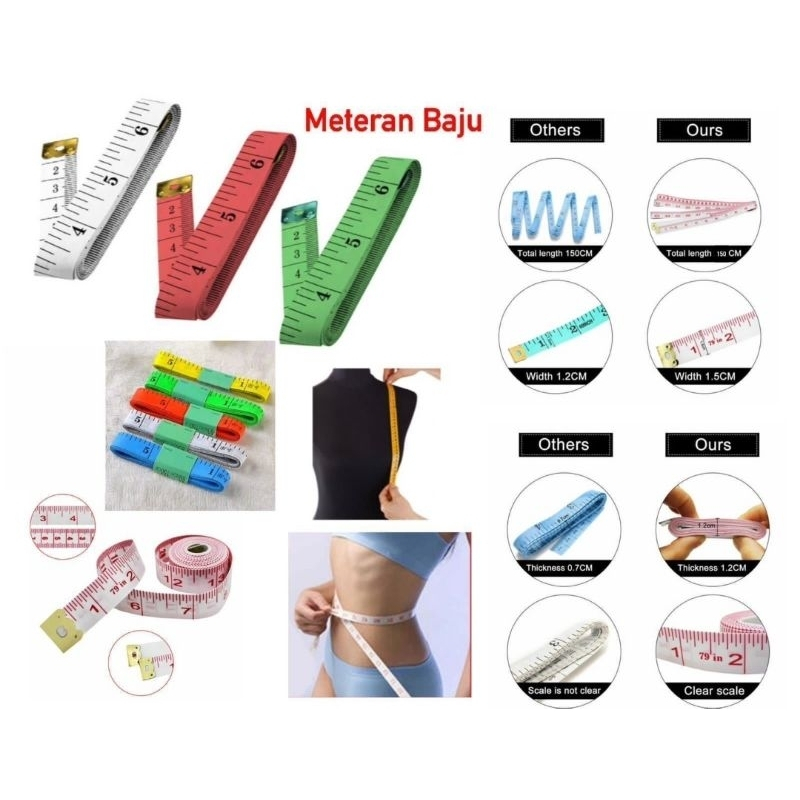 Jual METERAN KAIN METERAN BADAN UKURAN KAIN | Shopee Indonesia