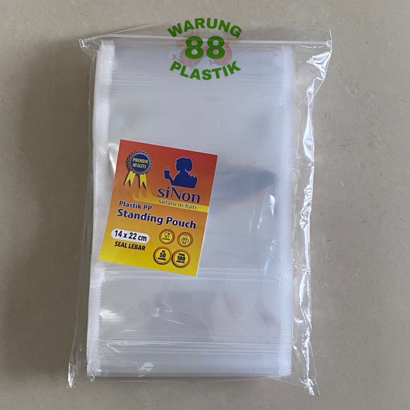 Jual (50 PCS) STANDING POUCH 14X22 | ZIPLOCK STANDING | PLASTIK MAKANAN ...
