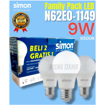 Jual Lampu Family Pack LED Bulb 9W Simon N62E0-1149 | Shopee Indonesia