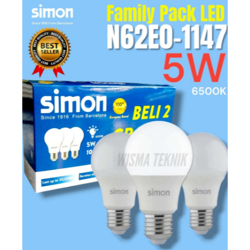Jual Lampu Family Pack LED Bulb 5W Simon N62E0-1147 | Shopee Indonesia