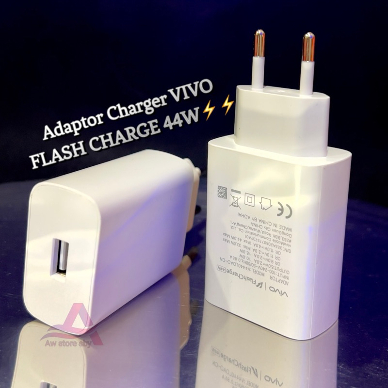 Jual Adapter Kepala Charger Vivo 44W Flash Charge Compatible ALL Usb ...